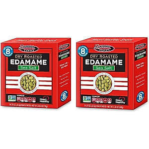 Seapoint Farms Edamame Dry Roasted Lightly Salted, 8 - 0.79 oz Snack Packs (6.35 oz Net Wt.) - Pack of 2