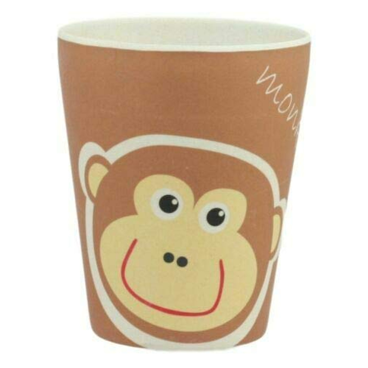 Ebros Whimsical 5 Piece Dinnerware Set for Kids Children Toddler Baby Made of No BPA Eco Friendly Organic Bamboo Fiber Fork Spoon Plate Bowl and Cup Essentials (Jungle George Monkey)