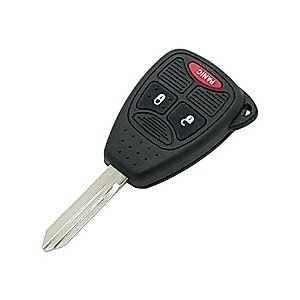 SEGADEN Replacement Key Shell Compatible with CHRYSLER DODGE JEEP Keyless Entry Remote Key Case Fob 3 Buttons 2 BTN + Panic PG752B