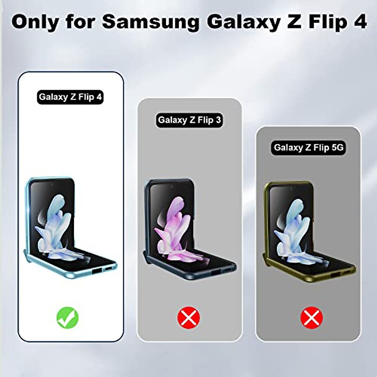 for Samsung Z Flip 4 Leather Case: Spring Hinge Protection & Camera Lens Protector Metal Volume Key Protective Slim Thin Shockproof Phone Case for Galaxy Z-Flip4 5G (Blue)