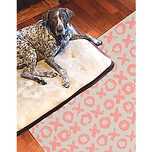 Linon Home Decor Products The Anywhere Washable Rug Boden Ivory & Pink 3' X 5' Accent Rug