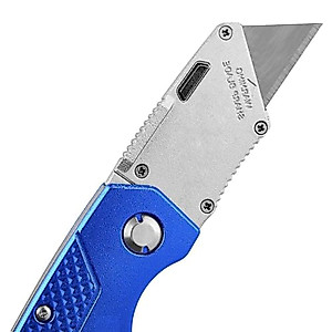 New Folding Lock-Back Utility Knife Box Cutter for quick cuts through cardboard, paper, cord