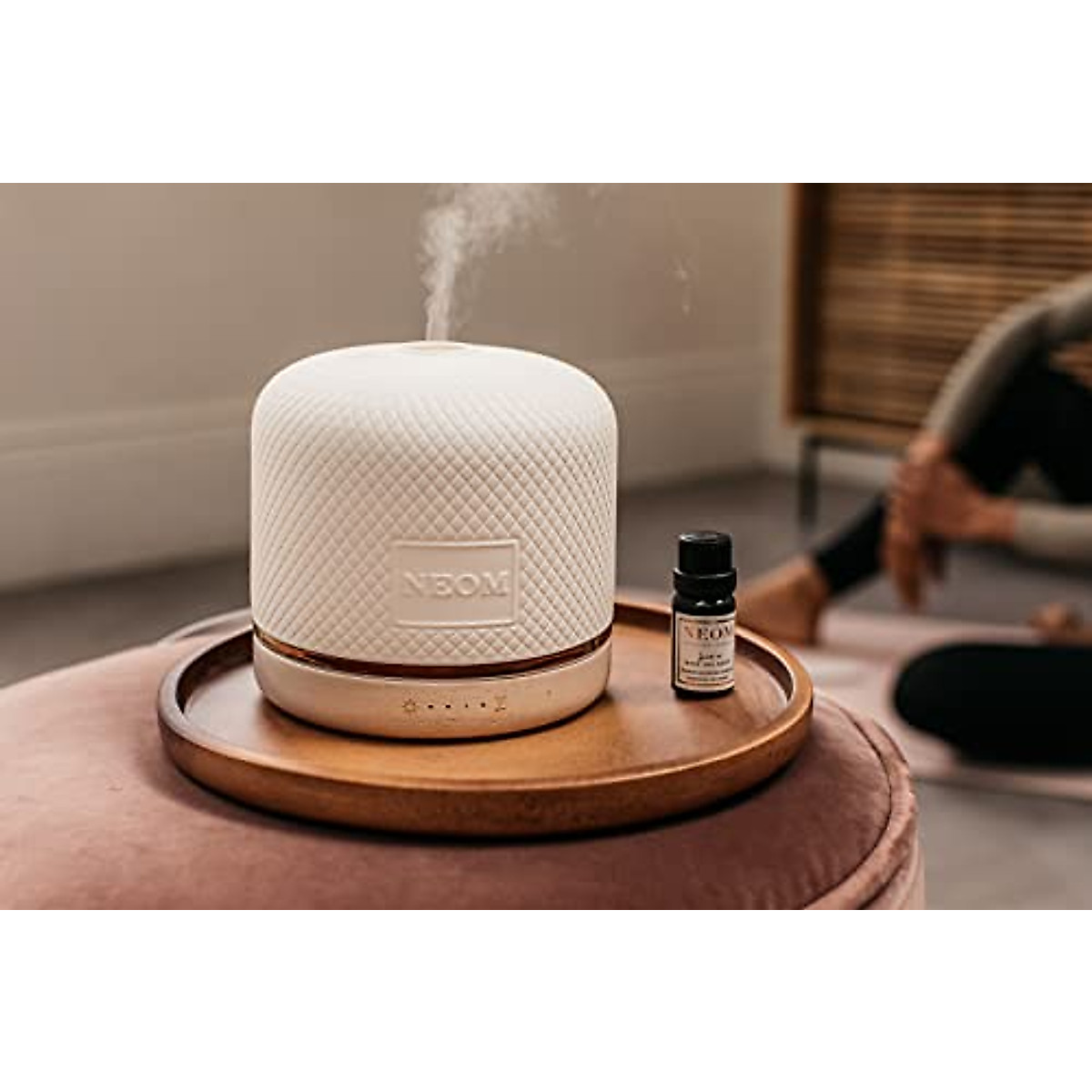 NEOM – Wellbeing Pod Luxe | Premium Ceramic Ultrasonic Essential Oil Diffuser, 350ml | Ceramic Cover, Remote Control, LED Light & Timer | Aromatherapy Diffuser | Home Fragrance…