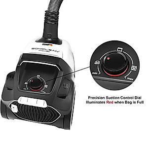 Soniclean WhisperJet C2 Canister Vacuum Cleaner - Ultra-Quiet Operation - U15 ULPA Filtration - Made in Germany