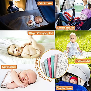 LeerKing 2 Pcs Fleece Baby Blankets, Soft Coral Plush Baby Infant Blankets, 30 x 40 Inches Swaddle Receiving Flannel Blankets for Baby Boys Girls