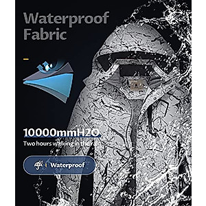 CREATMO US Men's Snowboard Jacket Snow Winter Coat Raincoat Line Printed Medium