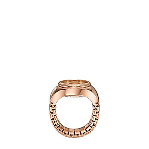 Fossil Women's Quartz Stainless Steel Two-Hand Watch Ring, Color: Rose Gold (Model: ES5247)