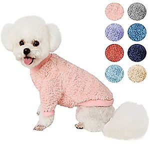 Dog Sweaters for Small Dog Boys or Girls Cat Puppy Clothes Sweatshirts Soft Warm Winter Coats Apparels for Dogs and Cats (Small, Angel Pink)