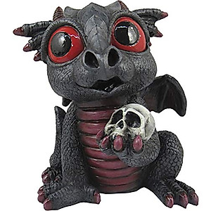 World of Wonders Grave Yard Series Dreamland Dragons | Collectible Dragon Figurine with Birth Certificate | Fantasy Home Decor Accent | 6inch Dragon Statue - Carnelian