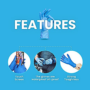 Gloves+com Disposable 4 mil Nitrile Gloves - Powder Free Latex Gloves, Single Use, Non-Sterile Surgical Gloves, Exam Gloves (Medium - Pack of 100)