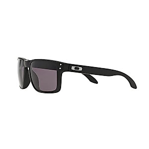 Oakley Holbrook Sunglasses, Matte Black Frame/Warm Grey Lens, One Size