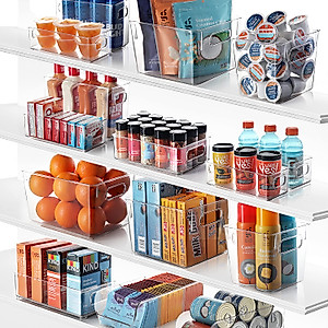 StorageBud Pantry Organization And Storage - Refrigerator Organizer Bins - Stackable Clear Fridge & Freezer Organizer - Great For Pantry, Storage, Fridge, Freezer