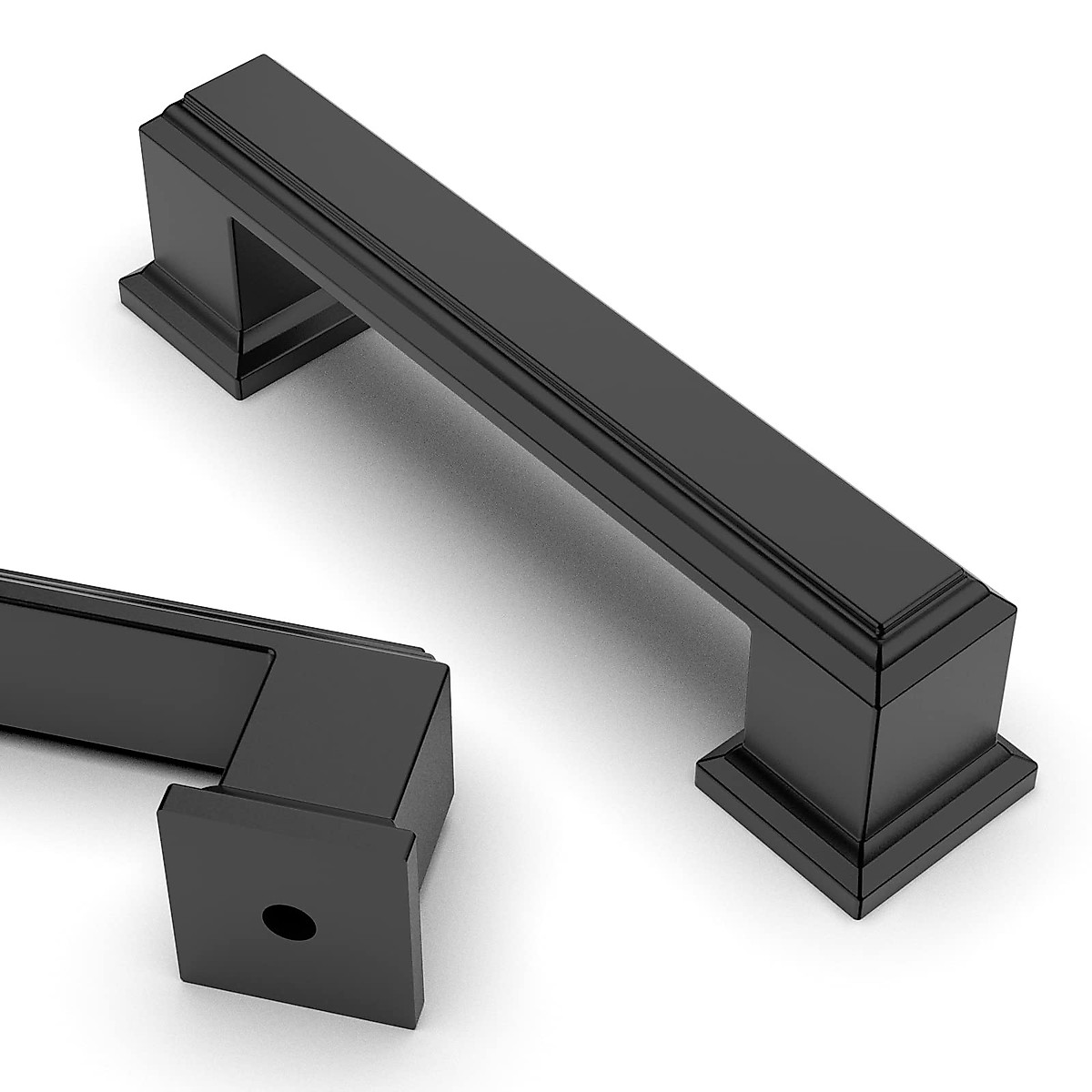 Asidrama 10 Pack 3 Inch(76mm) Matte Black Kitchen Cabinet Handles Cabinet Pulls Kitchen Cabinet Hardware for Cupboard Drawer Pulls