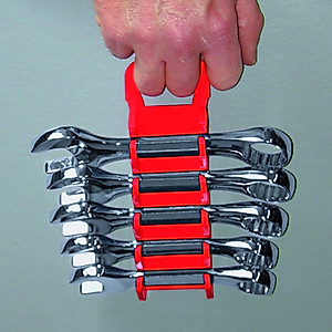 Ernst Manufacturing Gripper Stubby Wrench Organizer, 7 Tool, Black