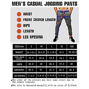 Metunpo Men's Jogging Pants Hiking Sweat Pants Fitness Drawstring Casual Sweat Pants (as1, Alpha, l, Regular, Regular, A-Black)