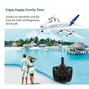 GoolRC RC Airplane, WLtoys XK A120 A380 Aircar Model Plane, 3CH 2.4G Remote Control Airplane, EPP Fixed-Wing RC Aircraft RTF Toy for Kids and Adults