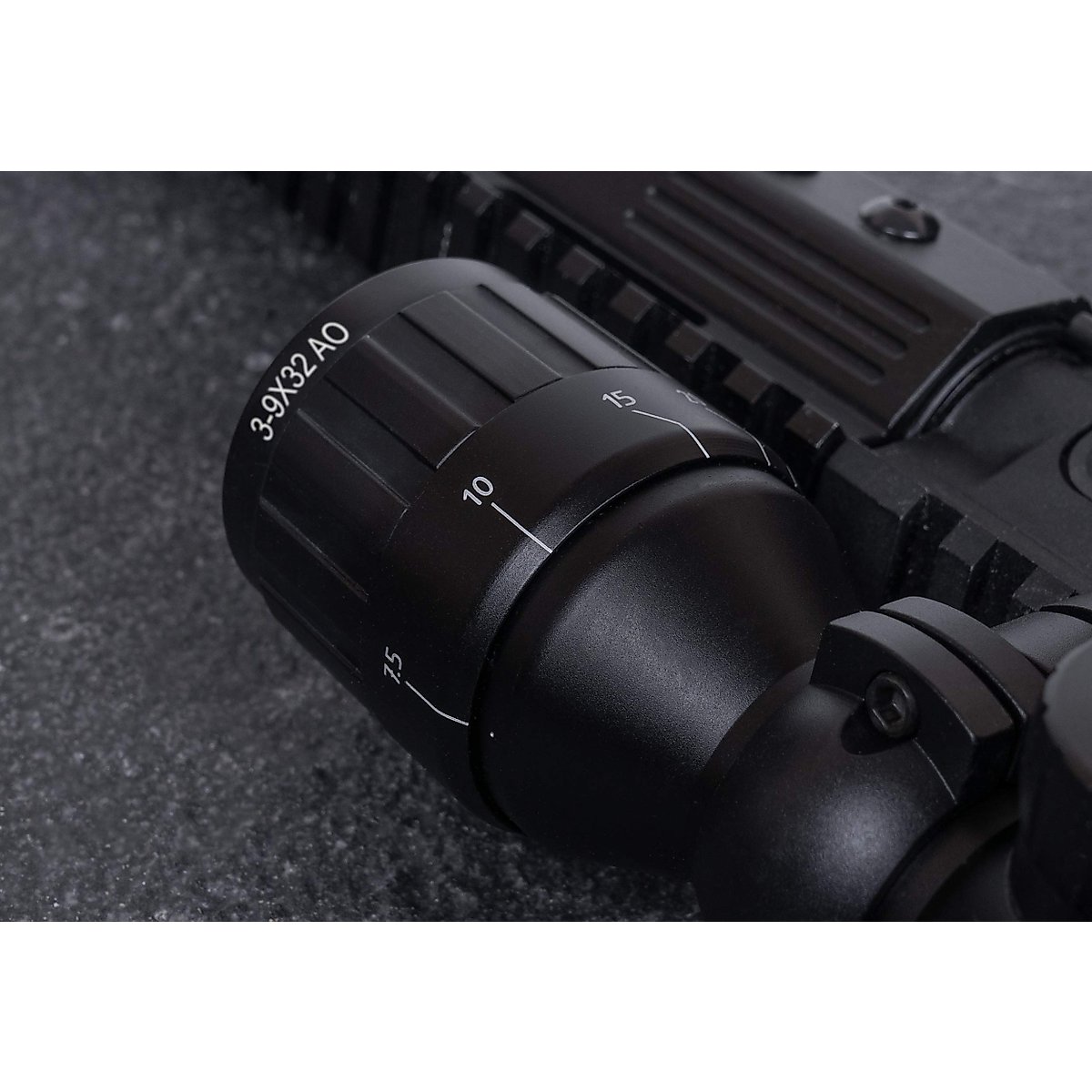 Monstrum 3-9x32 AO Rifle Scope with Illuminated Range Finder Reticle and Parallax Adjustment | Black
