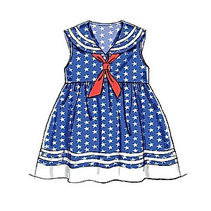 McCall Pattern Company M6913 Toddlers' Dresses and Tie Ends, Size CAA