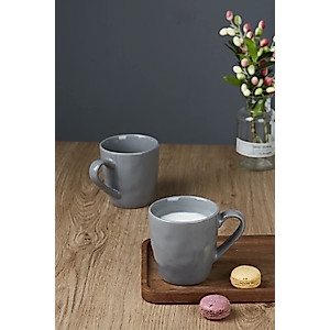 Famiware Mars 6 Pieces Coffee Mug, 12 oz Tea Mug, Catering Mugs with Handle for Coffee, Tea, Cocoa, Milk, White