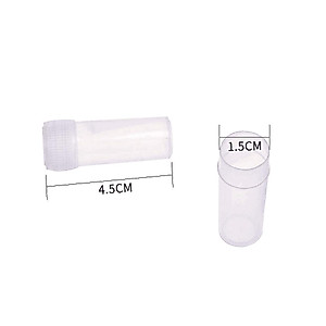 5ml Plastic Test Tubes Small Bottle Vial Storage Vial Storage Container for Lab -50pcs