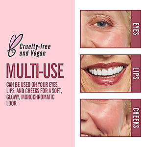 KIMUSE Multi Stick Trio Face Makeup, Cream Blush Stick for Cheeks & Lips, Moisturizer & Highlighter Makeup Sticks for All Skin