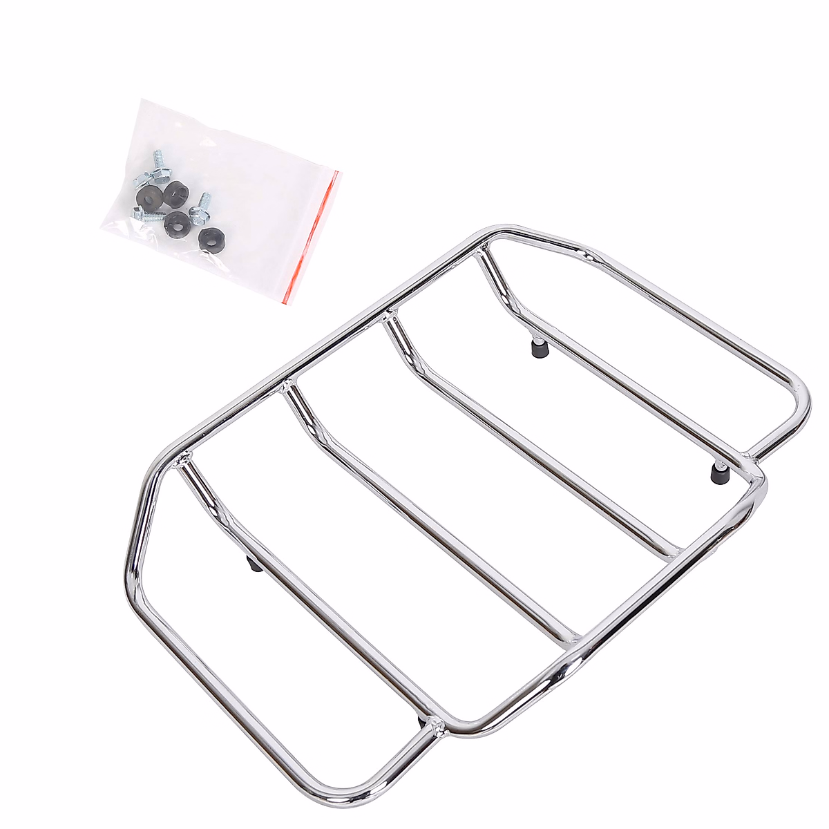 ECOTRIC Chrome Motorcycles Trunk Luggage Rack Rail for 1984-2023 Harley Touring Road King Street Glide Road Glide (Replaces # 53665-87)