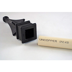 Retrospec Creations 50 Each for 5/8” Black Plastic Finial Tops for Iron Picket Fence 4-Sided Spire – #1-58