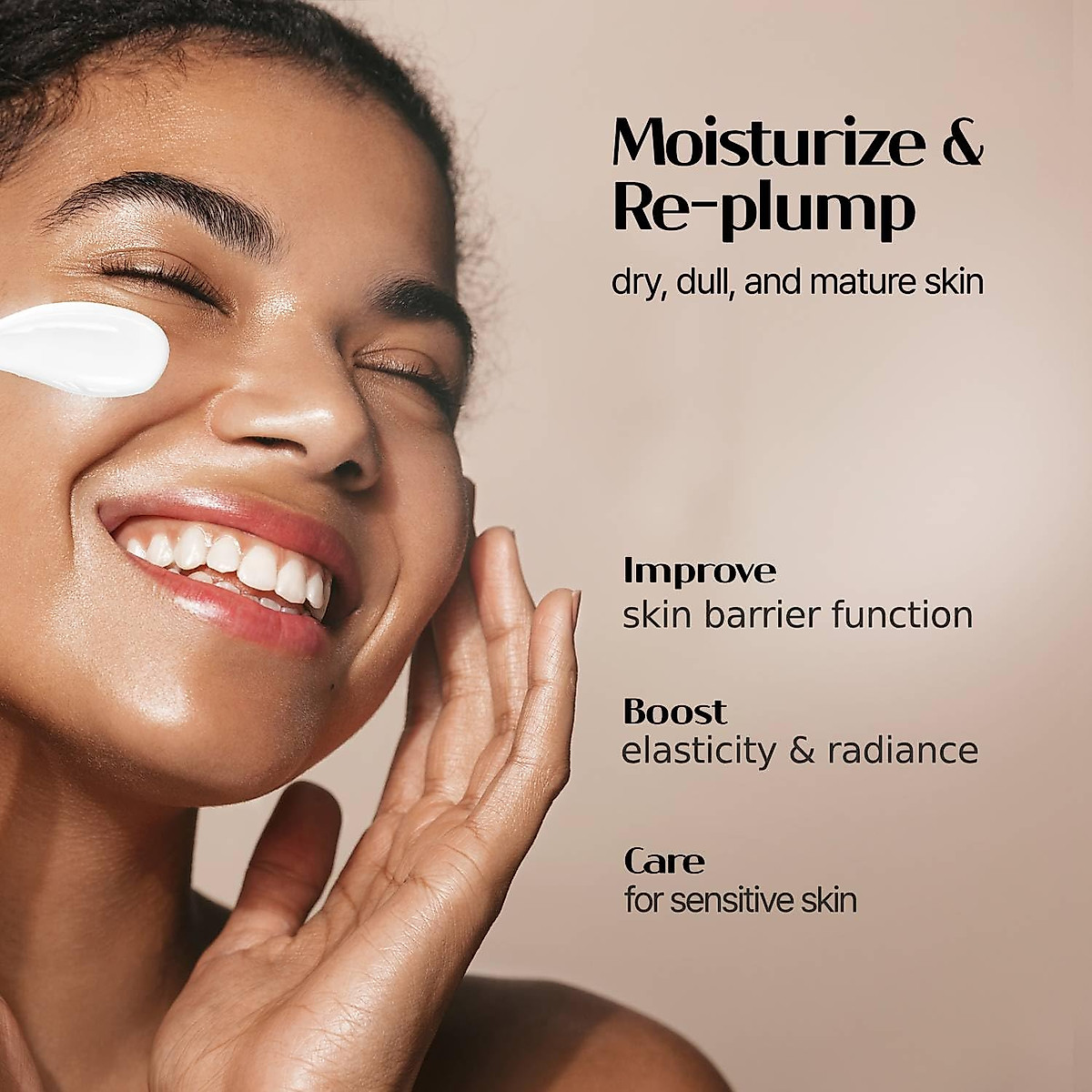 varuza Ultra Moisturizing Derma Facial Cream – Oil Free Deep Hydrating Face Moisturizer – Vegan, EWG Verified Product Korea Skin Care with Hyaluronic Acid, Amino Acids, Non-Sticky Unscented Lotion