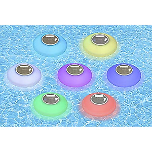 Poolmaster 54504 Portable Floating Waterproof Multi-Light Speaker with Call Functionality for Swimming Pool Party, Patio, Outdoor, Backyard, Multicolor