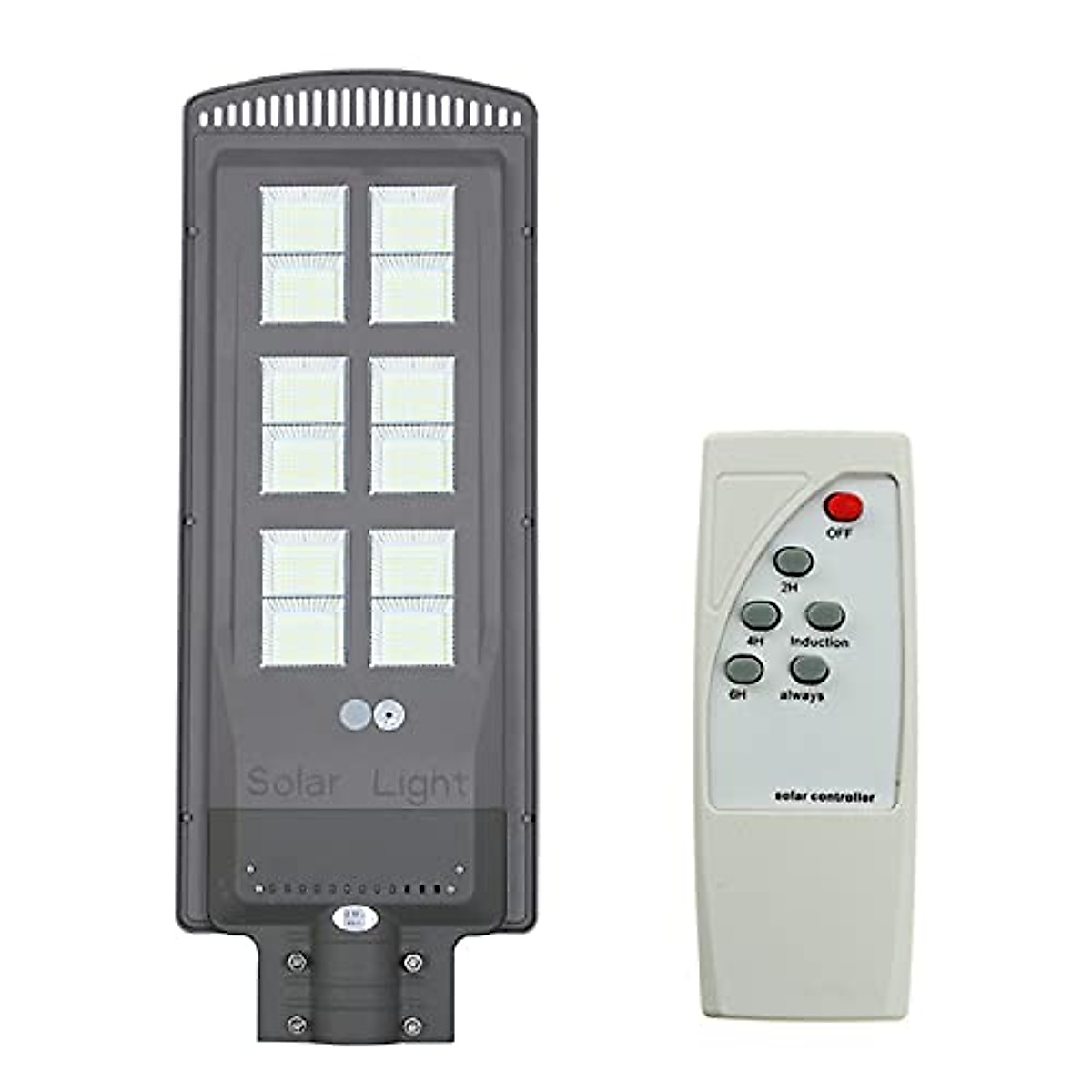 SISHUINIANHUA 3500W 4000W LED Solar Street Light PIR Motion Sensor Lamp with Remote Controller for Outdoor Garden Patio Street Lighting,Black,4000w