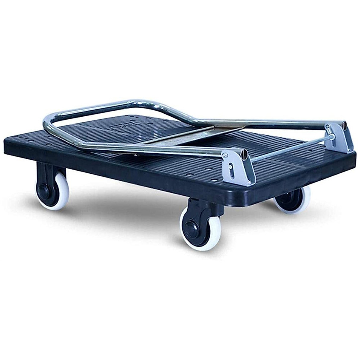 Generic Push Cart Hand Trucks Utility Carts Platform Trucks, Folding Cart with Wheels, Foldable Heavy Duty Trolley (Color : 90X60CM)