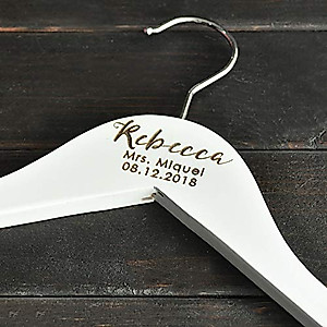 Personalized Wedding Hanger,Engraved Wedding Clothes Hanger, Dress Hanger,Name Bridal Party Gifts, Bridesmaid Hanger Laser Cut