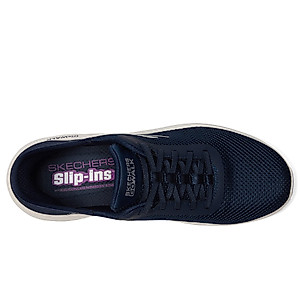 Skechers Women's Hands Free Slip-Ins Go Walk Flex-Grand Entrance Sneaker, Navy/White, 8.5