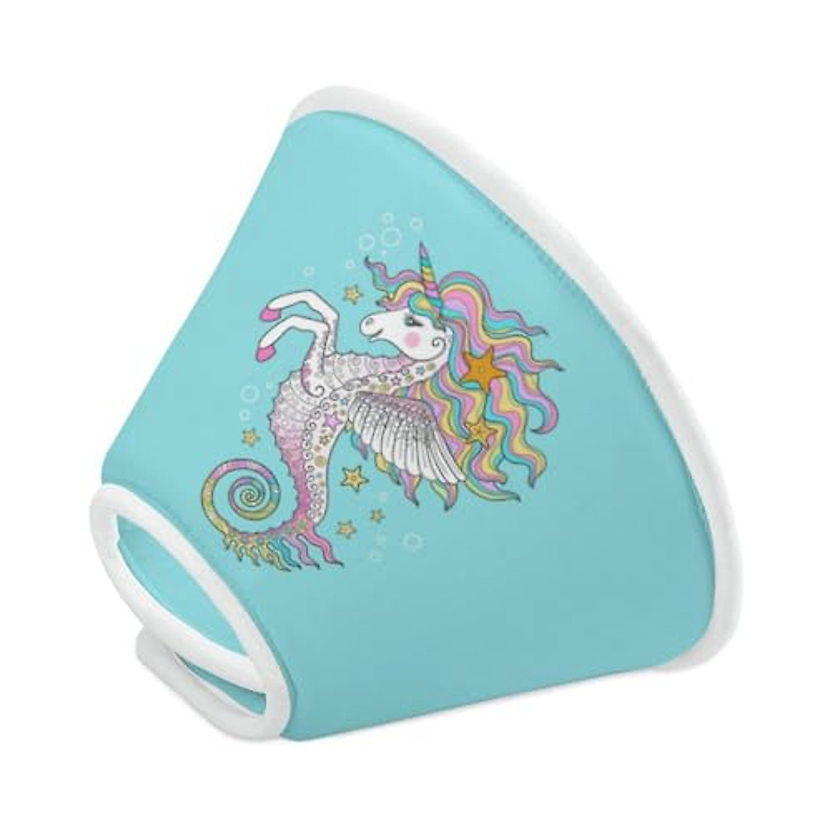 Seahorse Unicorn Fantasy Comfortable Dog Cone Cat Collar Adjustable Prevent from Licking Wounds M