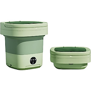 Portable Washing Machine, Mini Washer,15L Upgraded Large Capacity Foldable Washer.Deep Cleaning of Underwear, Baby Clothes and Other Small Clothes.Suitable for Apartments, Dormitories, Hotels.(Green)