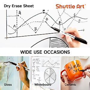 Dry Erase Markers, Shuttle Art 32 Pack Black Whiteboard Markers,Fine Tip Dry Erase Markers for Kids,Perfect for Writing on Whiteboards, Dry-Erase Boards,Mirror,Calender,School Office Supplies