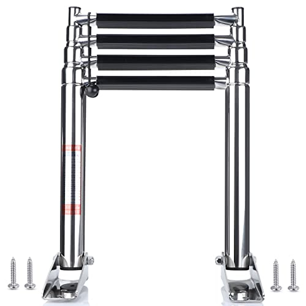 Marinebaby Heavy Duty Boat Telescopic 4 Step Ladder,Stainless Steel Swim Platform Telescoping Ladder,Extendable Step for Boat Yacht