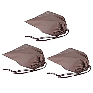 Drawstring Bag,Nylon Drawstring Storage Bags proof Storage Bags for Shoes Clothes Organizer(Coffee)