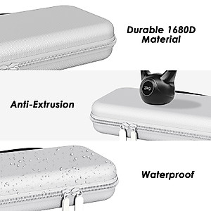 Mooroer Switch Carrying Case Compatible with Nintendo Switch/Switch OLED Console, White Protective Hard Portable Switch Travel Case Shell Pouch with 10 Games Cartridges for Accessories and Games