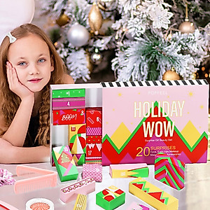 PHOEBE Makeup Advent Calendar Christmas Gifts Teenage Girls All-in-one Makeup Kit Surprise Gift Christmas Countdown Calendar Gifts Include Lip Gloss, Foundation, Concealer, Mascara, Eyebrow Pencil