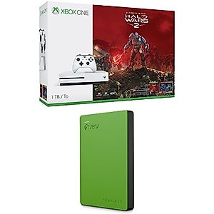 Xbox One S 1TB Console - Halo Wars 2 Bundle + Seagate 2TB Green Game Drive for Xbox