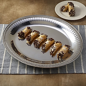 Wilton Armetale Flutes and Pearls Medium Round Serving Tray, 13.5-Inch