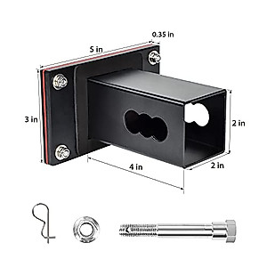 KftRocks Hitch Cover Fits 2'' Hitch Receivers for Trucks, Heavy Duty Metal Trailer Hitch Cover Fit for Sedans/SUV/Trucks/Jeep,Hitch Receiver Cover with Pin Lock