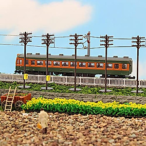 24pcs Model N Scale 1:160 Power Pole Telegraph Telephone Poles Railroad Diorama (Style A)