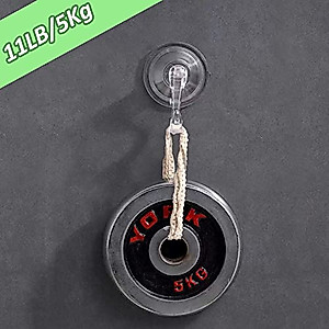 Suction Cup Hooks for Wreaths, Large Clear Reusable Heavy Duty Suction Cup Hooks with Wipes 22 LB Strong Window Glass Suction Hooks Wreath Holder for Front Door, Shower, Wall Decorations - 3 Packs