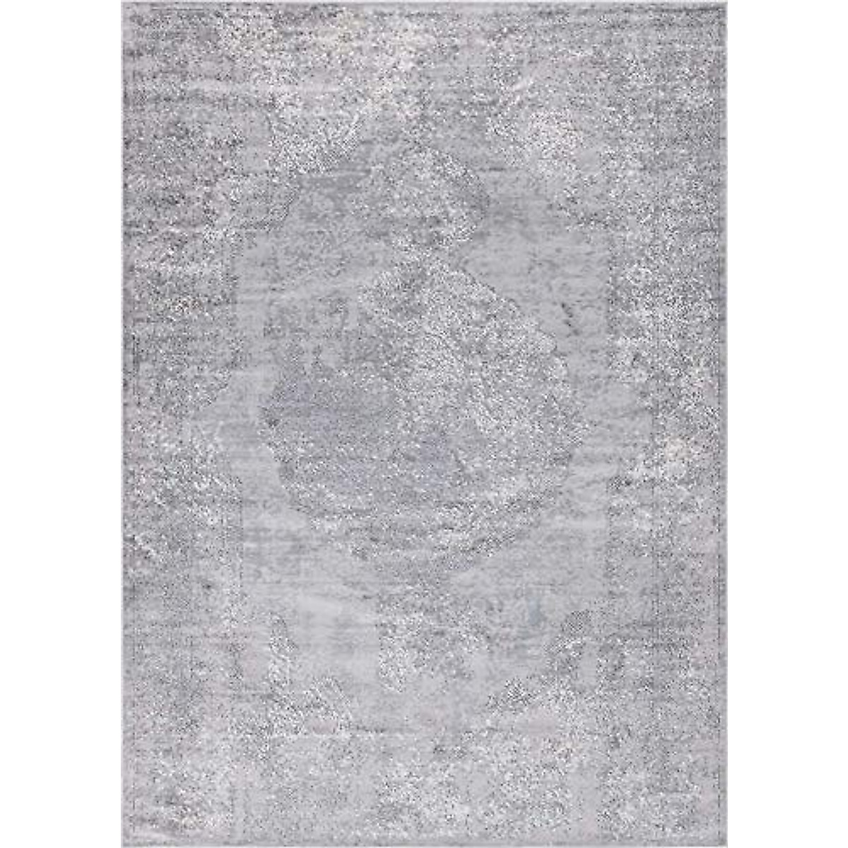 Unique Loom Portland Collection Bohemian Inspired Medallion Tone Design Area Rug, 10 ft x 14 ft, Light Gray/Gray