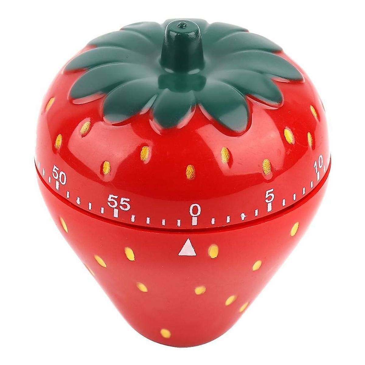 Maxmartt Kitchen Timer Strawberry Shaped Wind Up 60 Minutes Manual Countdown Mechanical Time Reminder No Batteries Loud Ring Cute Strawberry Timer for Kitchen Classroom Home Cooking and Study