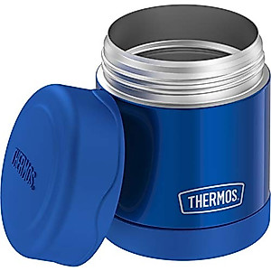 THERMOS FUNTAINER 10 Ounce Stainless Steel Vacuum Insulated Kids Food Jar, Blue