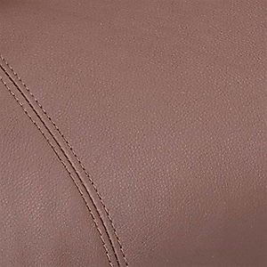 MCombo Electric Power Recliner Chair with Heat and Vibration, Footrest Extended, USB Charge Ports, 2 Side Pockets and Cup Holders, Faux Leather 7050 (Light Brown)