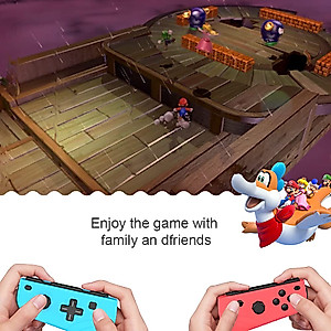 Switch Controllers, Replacement for Joycon Controllers with Grip Dual Shock Wake-Up Plug and Play, (L/R) Controller Compatible for Nintendo Switch/Switch lite (Blue and Red)